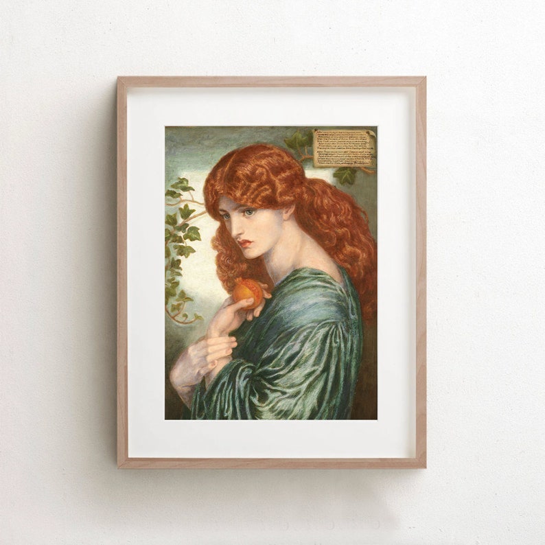 Emerald Green Wall Art 19th Century Painting Proserpine - Etsy