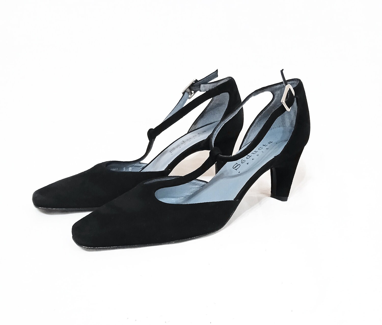 Retro Suede T-bars Pumps - Etsy