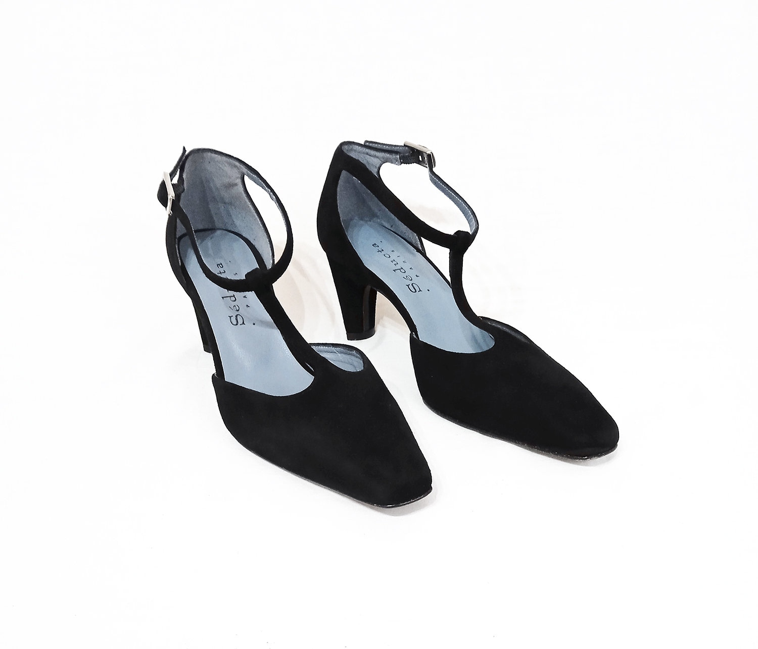 Retro Suede T-bars Pumps - Etsy