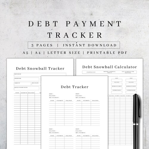 Cute Debt Credit Card Payment Tracker Pay off Sheet Kawaii - Etsy