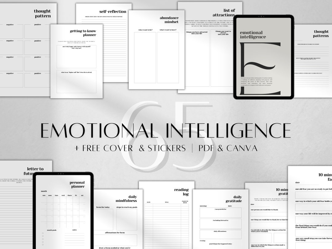 Digital Emotional Intelligence Workbook | Self-awareness Journal Canva ...