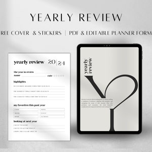 2024 Yearly Reflection Page Printable Yearly Planner Year at a Glance ...