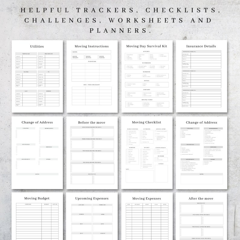 Relocation Planner Printable | Moving Checklist, Budget (a4/a5/letter ...