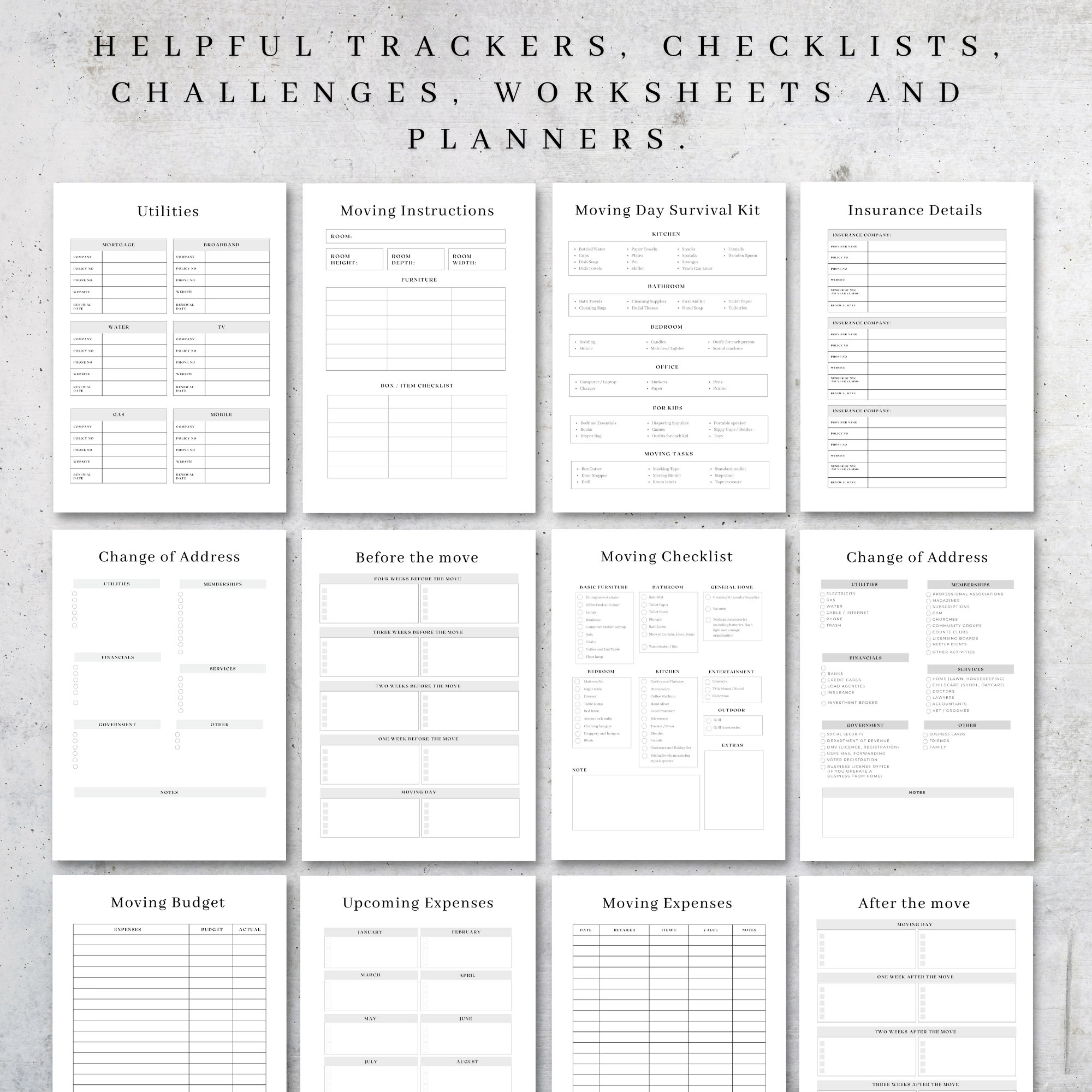 Relocation Planner Printable | Moving Checklist, Budget (a4/a5/letter ...