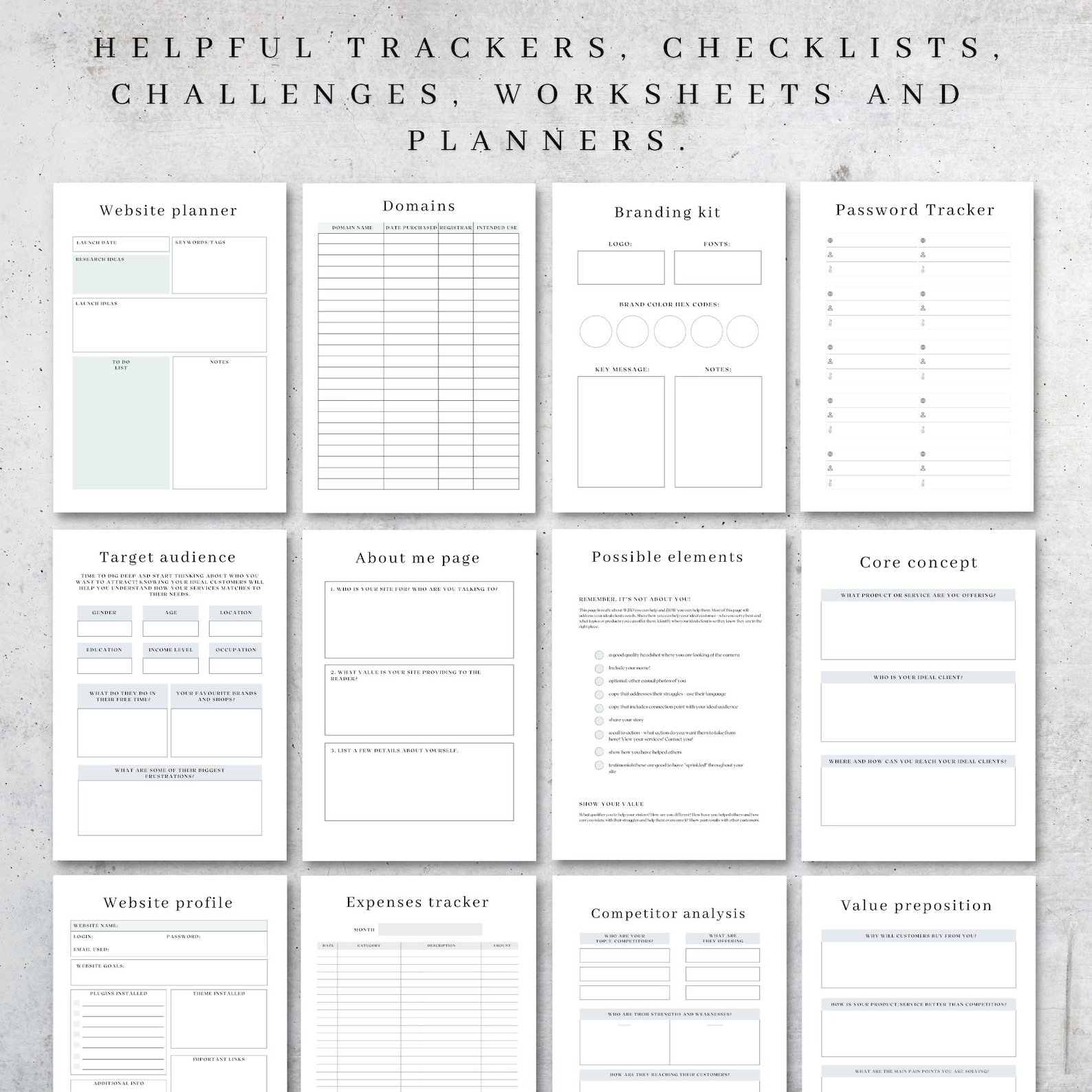 Printable Website Planner | Online Business Website Guide | Small ...
