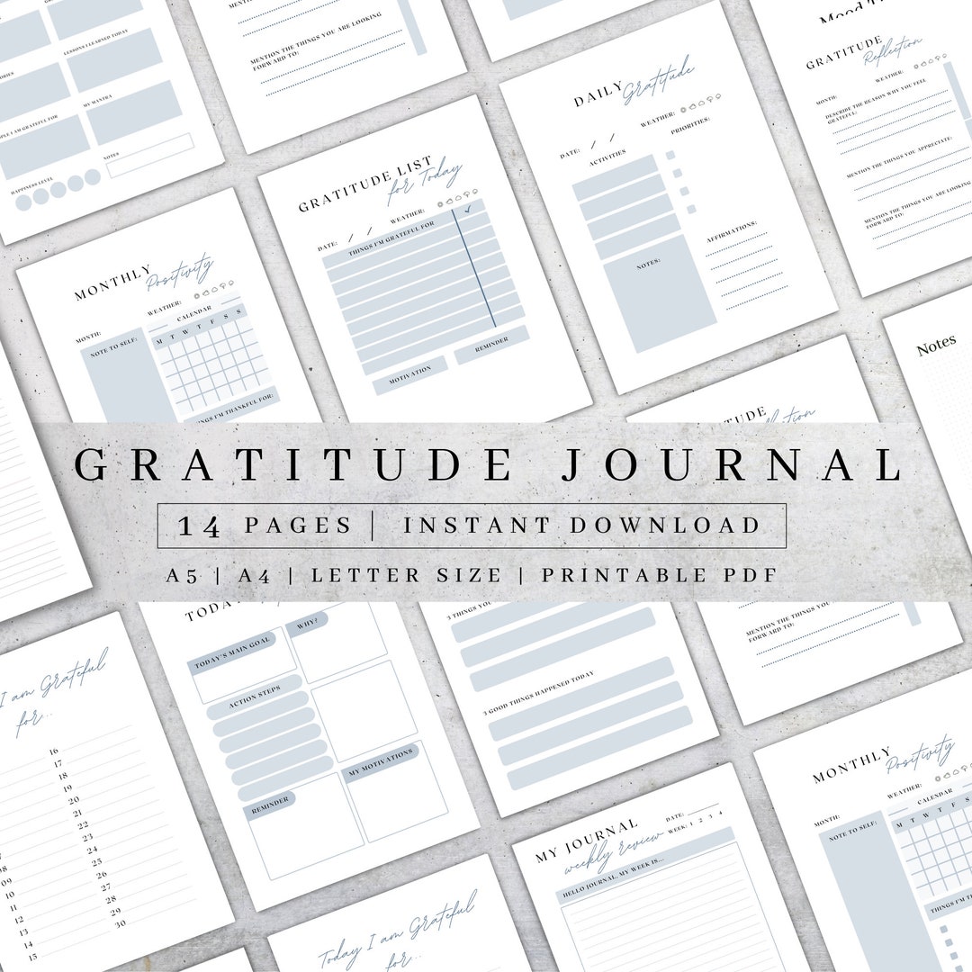 Gratitude Journal Printable | Dream Manifestation | Mindfulness ...