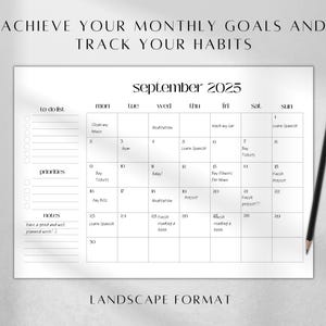 2025 Printable Dated Calendar | Digital Monthly Desk Planner | Monthly ...