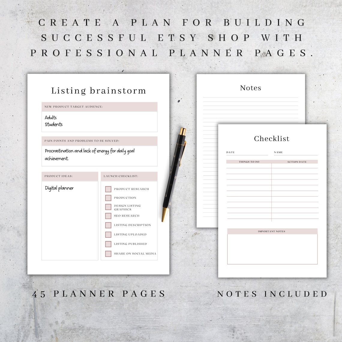 Etsy Shop Planner Printable | Etsy Business Plan | Etsy Seller Planner ...