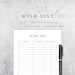 Printable Wish List Sheet Manifestation Journal Page Dream ...