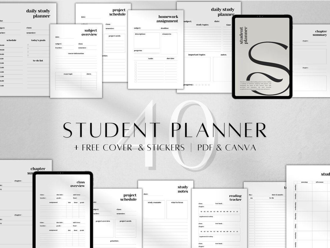 Printable Student Planner Pdf| Printable Academic Journal | College ...