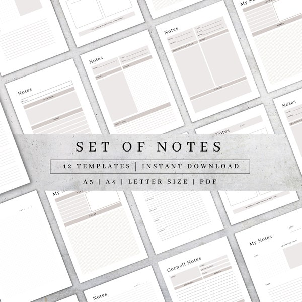 Printable Notes - Etsy