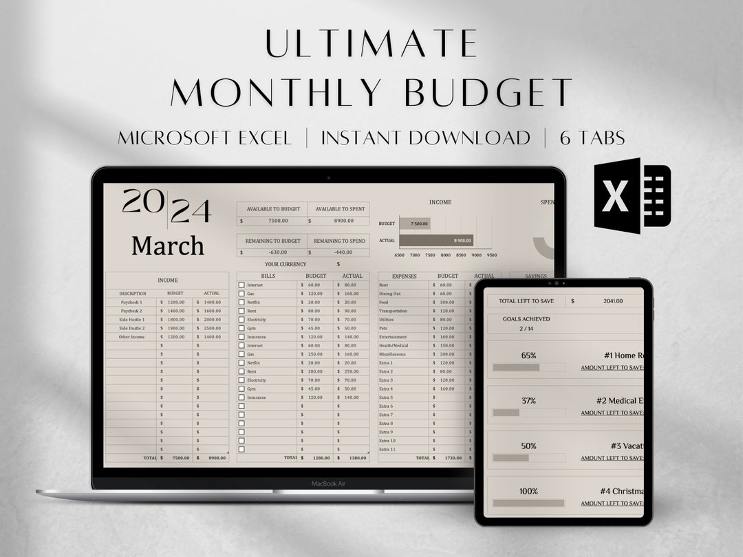 Monthly Budget Excel Spreadsheet Excel Monthly Budget Templates ...
