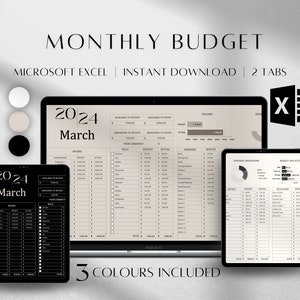 2024 Monthly Budget Spreadsheet Template Excel Budget Spreadsheet ...