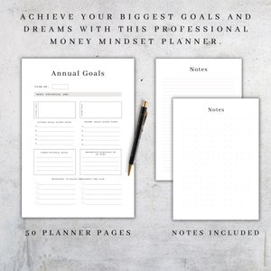 Money Mindset Planner | Printable Annual Budget Planner | Financial ...