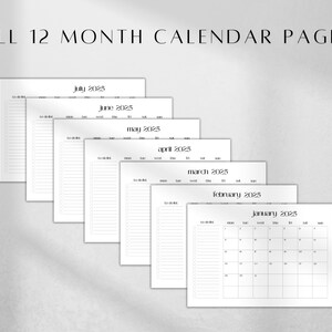 Landscape 2025 Task Tracker | Printable Monthly Calendar | To-do List ...