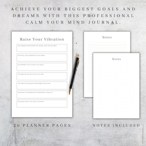 Mental Health Planner Printable | Calm Your Mind Journal Digital ...