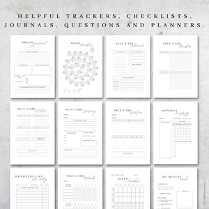 Printable Self-care Journal | Wellness Planner Kit | Self-love Planner ...