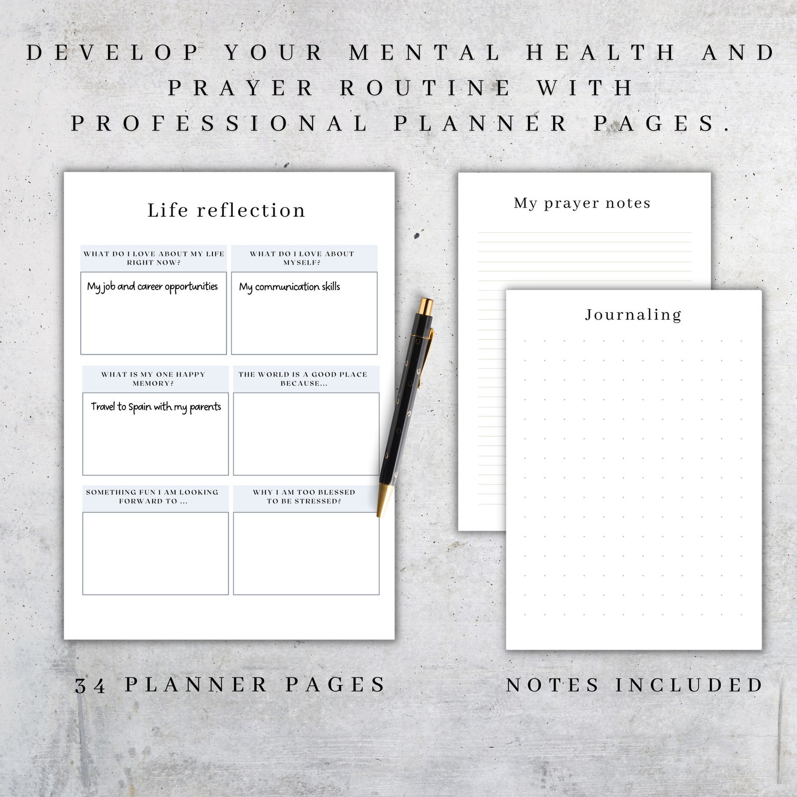 Prayer Journal Printable Bible Study Guide Gratitude - Etsy