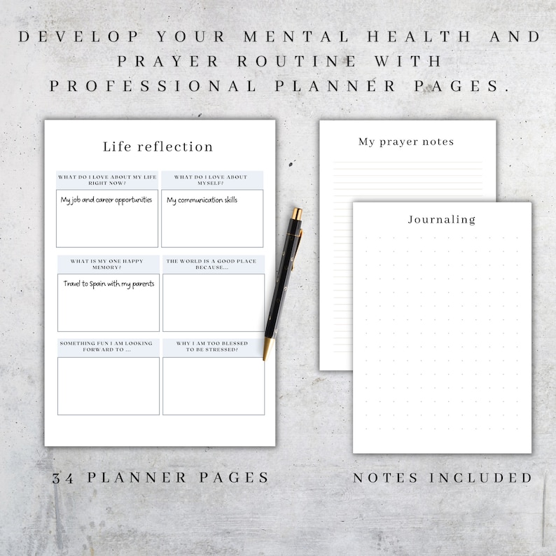 Prayer Journal Printable Bible Study Guide Gratitude - Etsy