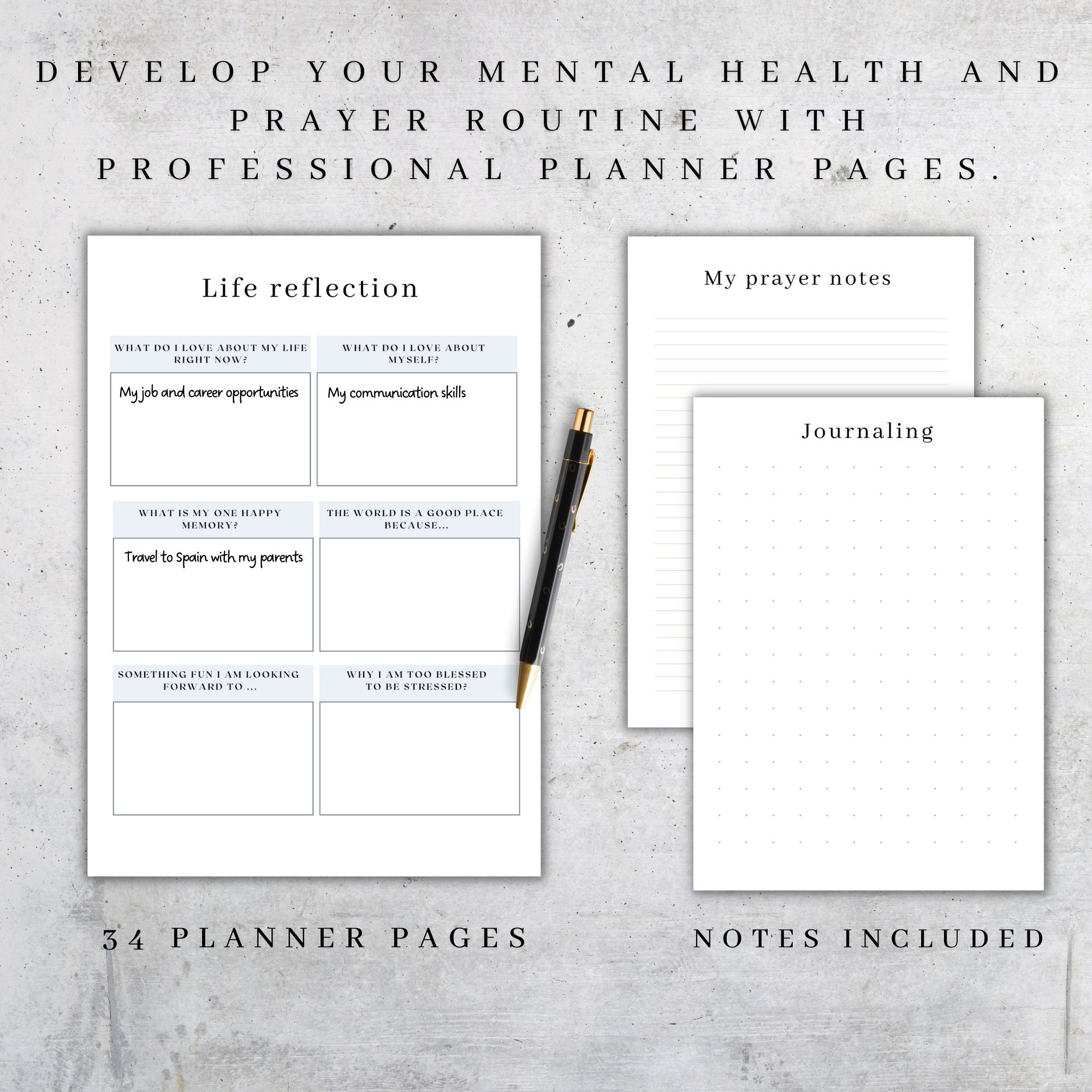 Prayer Journal Printable | Bible Study Guide | Gratitude Journal ...