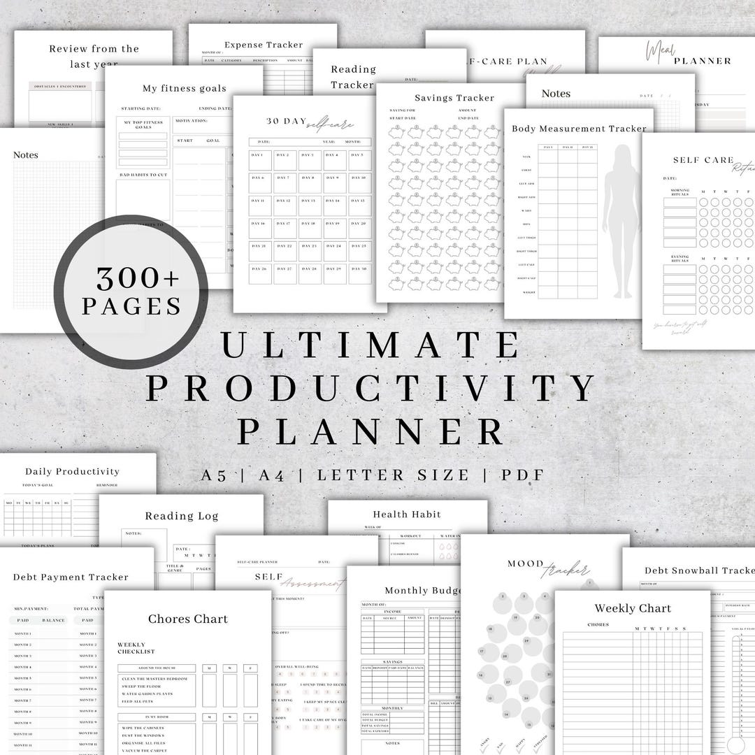 Printable Productivity Planner Bundle | Ultimate Life Organizer 2025 ...