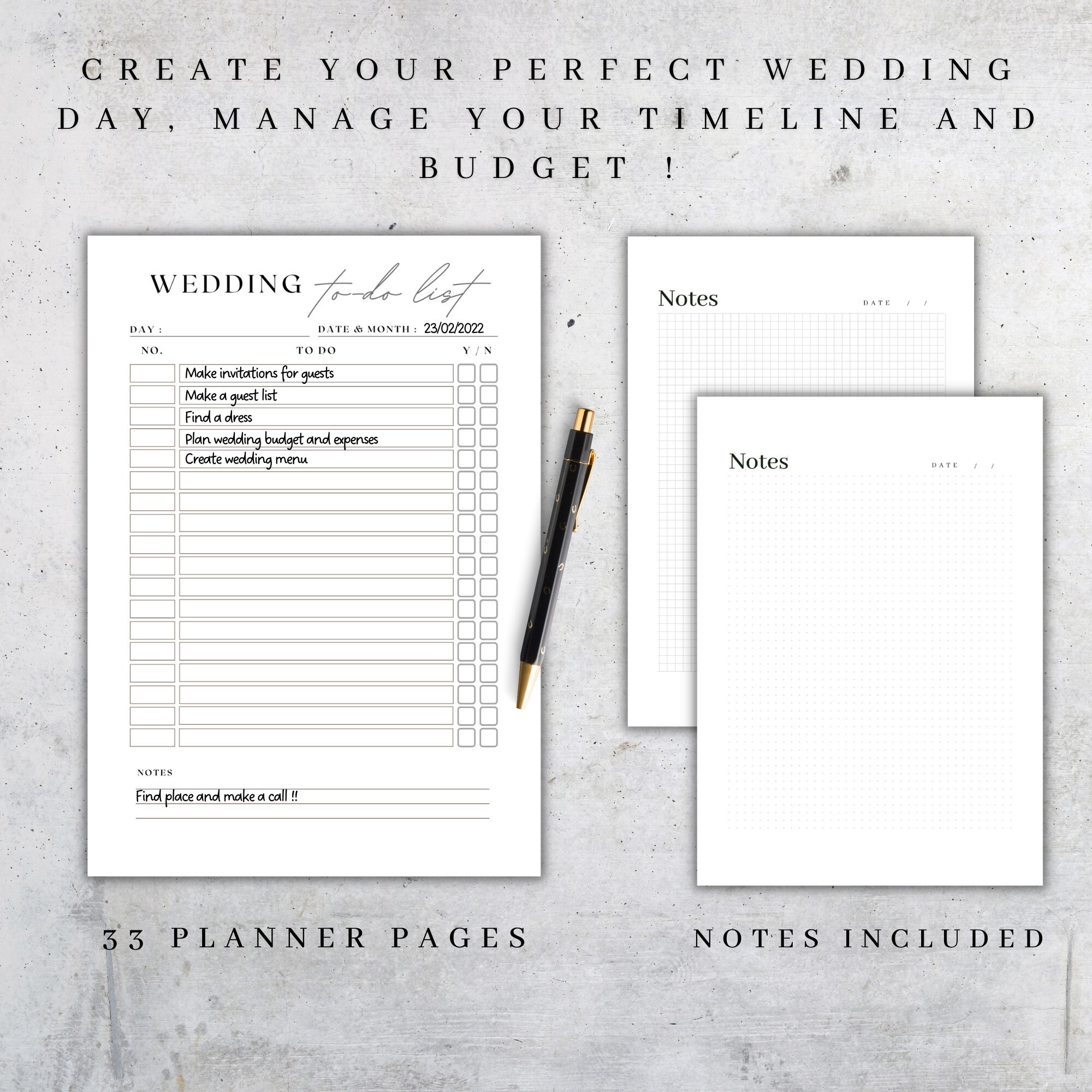 Printable Wedding Planner | Wedding Plan Organizer Kit | Wedding ...