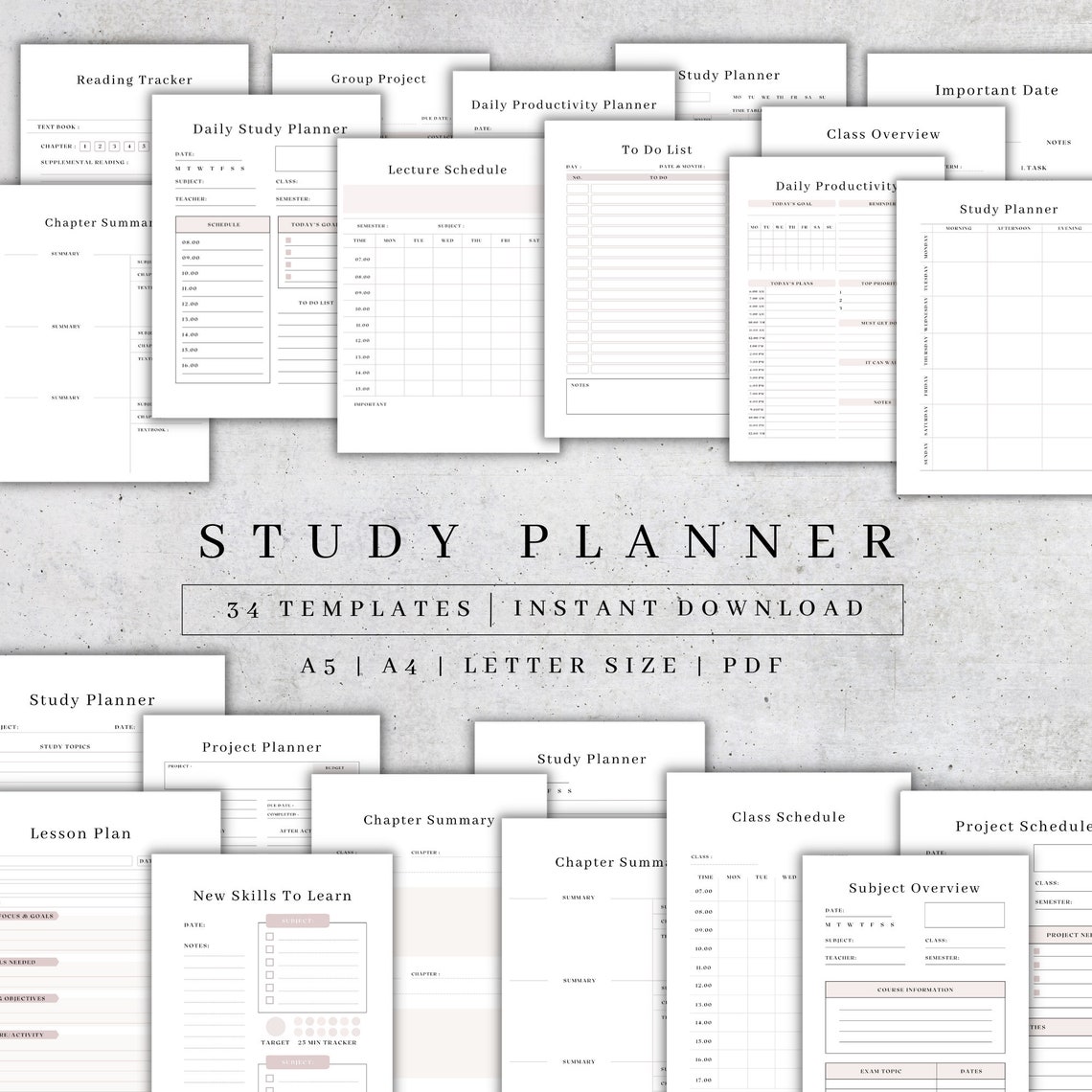 Printable Student Planner Academic Planner Printable College - Etsy