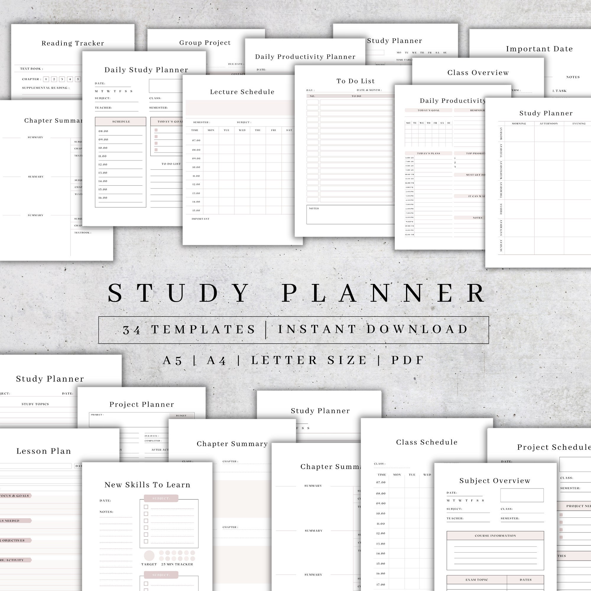 Printable Student Planner Academic Planner Printable College - Etsy