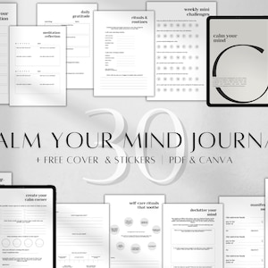Digital Canva Mindfulness Journal | Calm Your Mind Planner | Anxiety ...