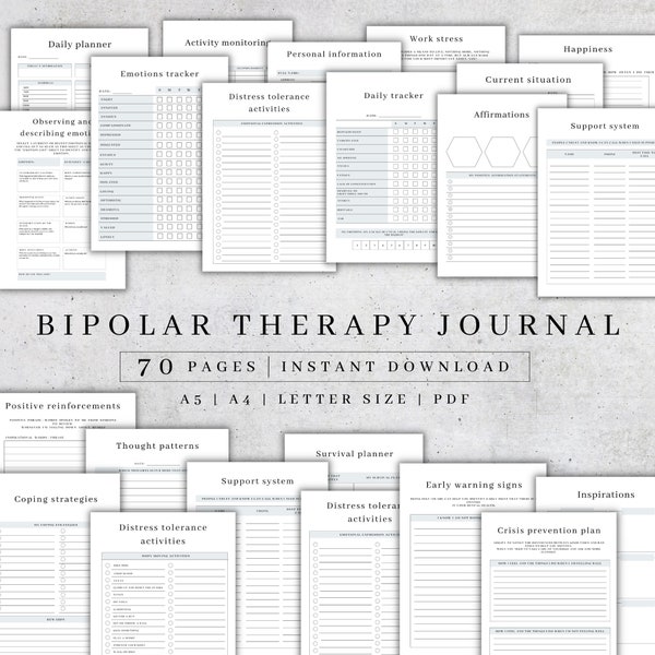 Bipolar Worksheet - Etsy