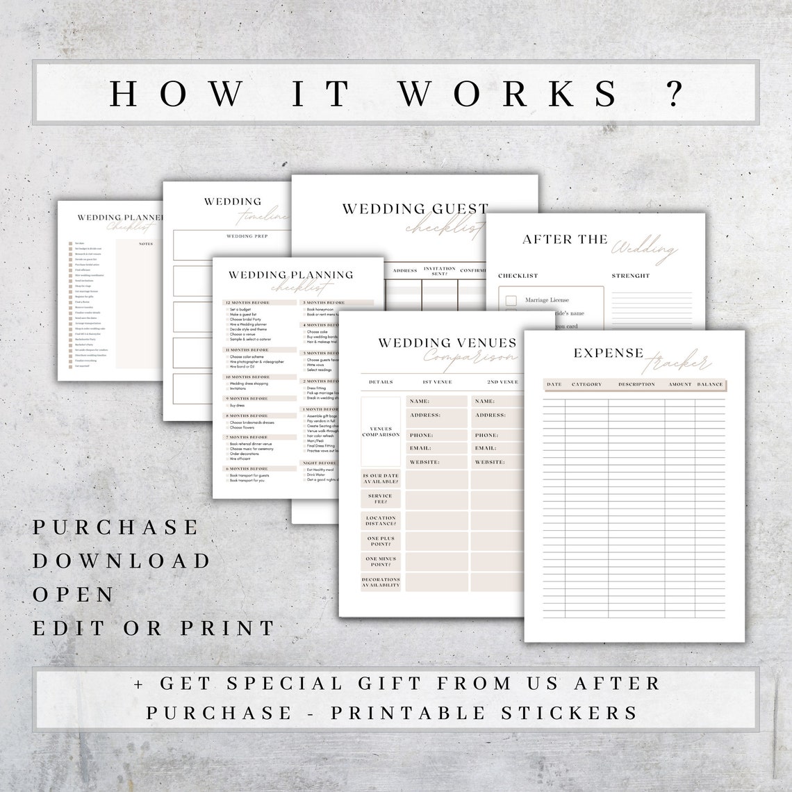 Wedding Planner Printable Printable Wedding Planner Pages - Etsy