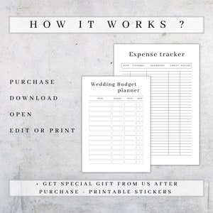 Wedding Budget Planner Printable | Expense Tracker PDF | Digital ...