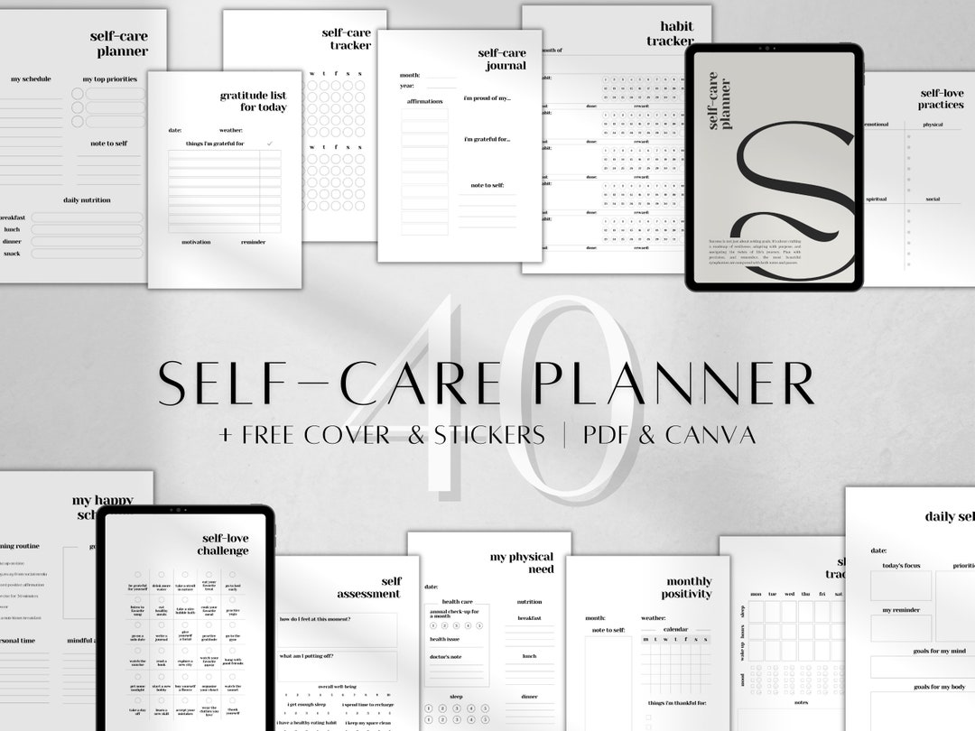 Printable Self-care Planner | Pdf Wellness Journal | Mental Health ...
