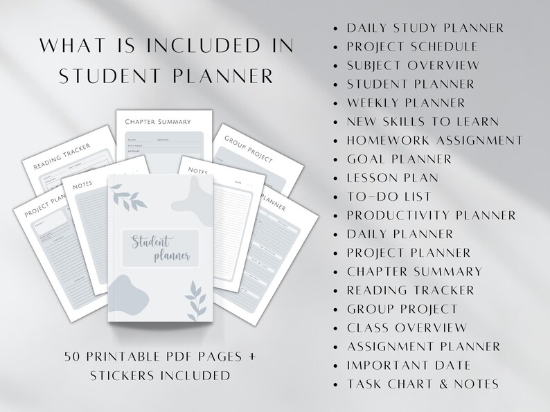 Student Planner Printable 2026 | Academic Journal | College Study ...