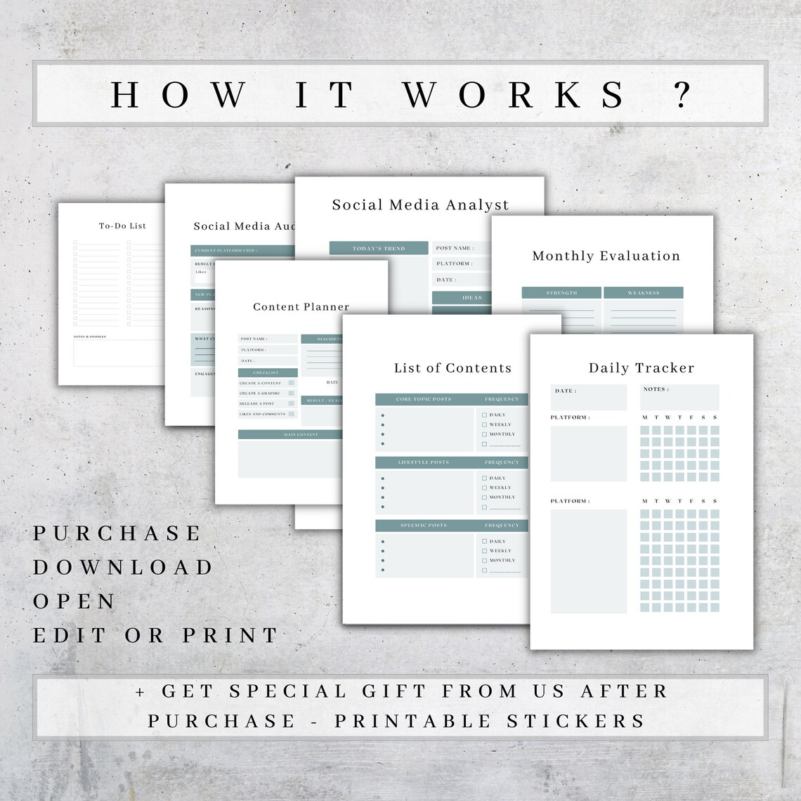 Printable Blogger Social Media Planner Instagram Tracker - Etsy