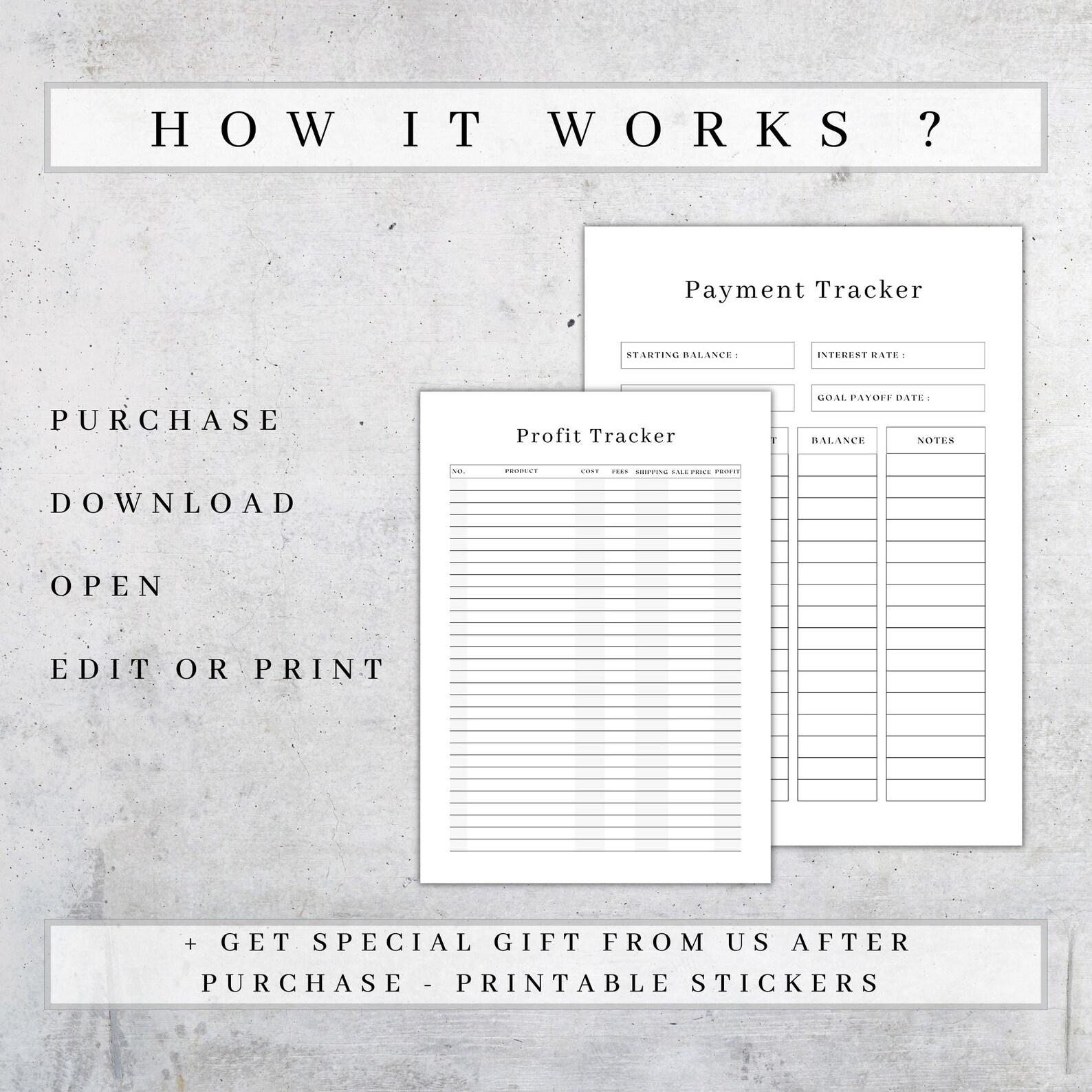 Printable Business Profit Tracker | Digital Payment Tracker | Small ...