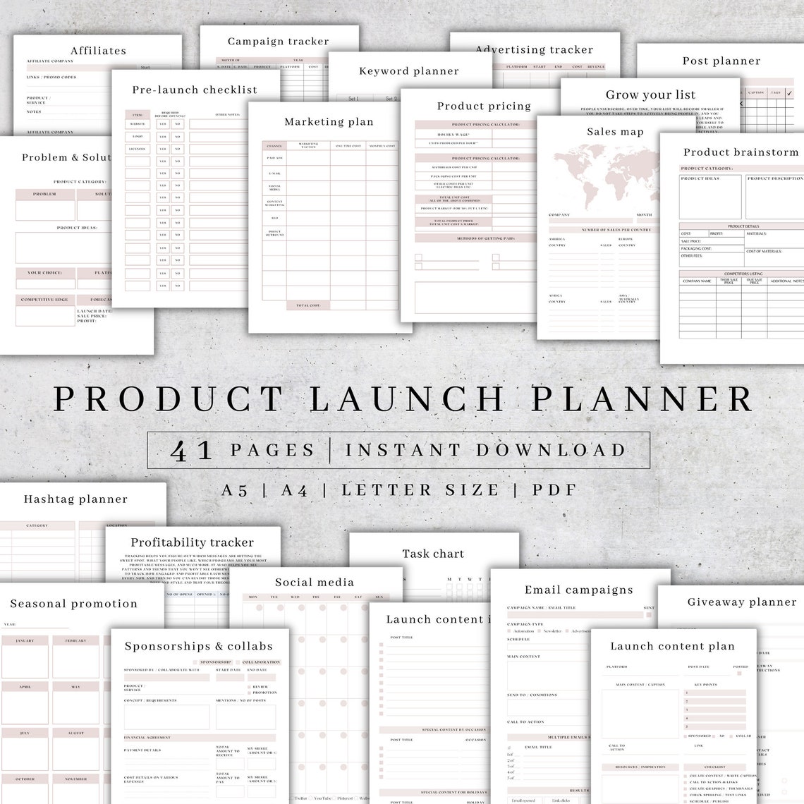 Product Launch Planner Course Marketing Plan Printable - Etsy