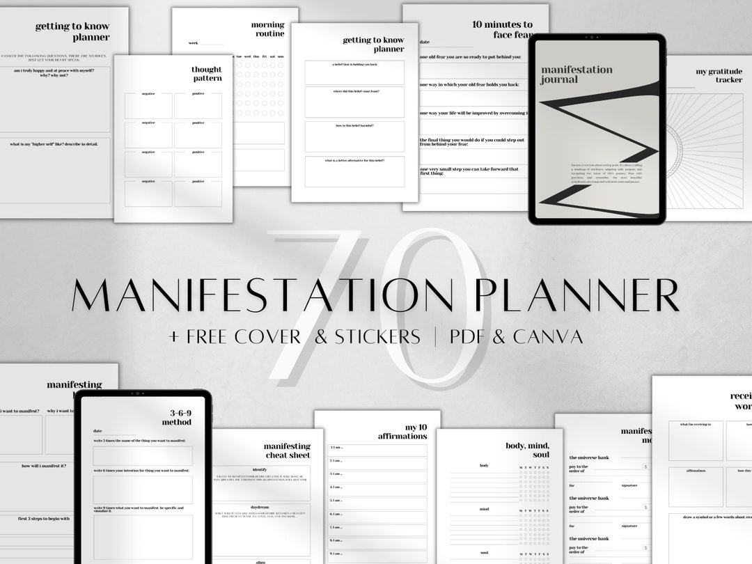 Printable Manifestation Journal | Printable Mindfulness Planner ...