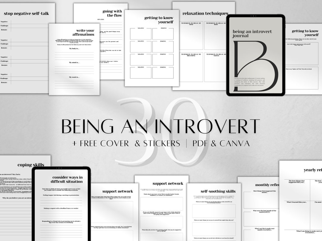 Digital Canva Being an Introvert Journal | Awakening Journal Printable ...
