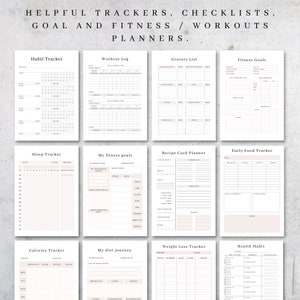 Healthy Living Planner Printable | Healthy Lifestyle Tracker | Fitness ...