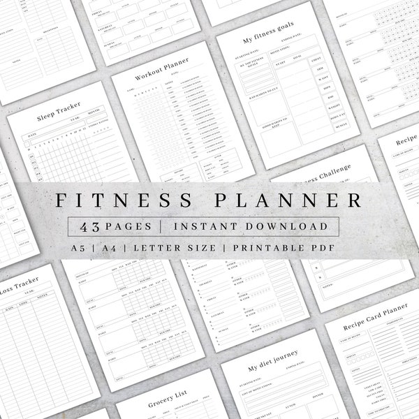 Fitness Planner - Etsy