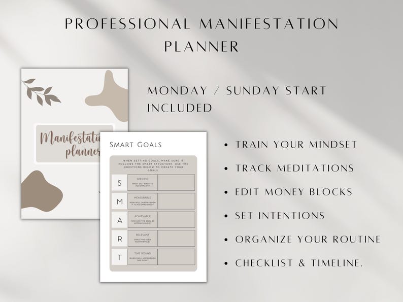 Manifestation Planner 2026 | Printable Vision Board | Mental Health ...