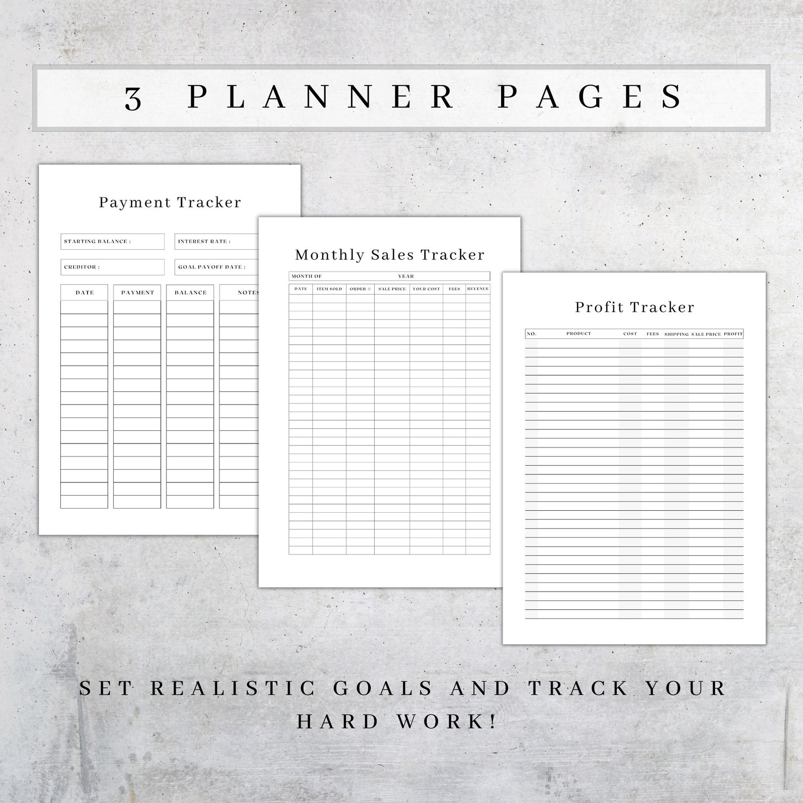 Printable Business Profit Tracker | Digital Payment Tracker | Small ...