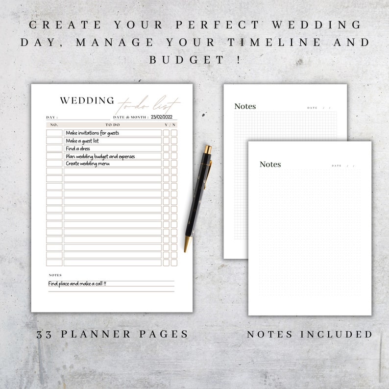 Wedding Planner Printable Printable Wedding Planner Pages - Etsy