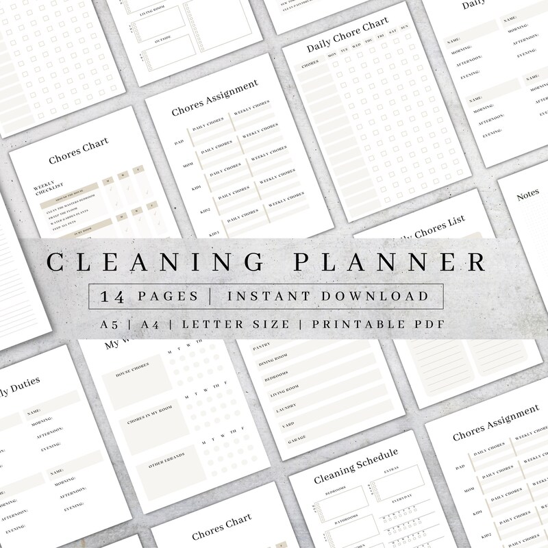 Cleaning Chart - Etsy