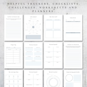 Vision Board Digital | Printable Journaling Pages | Mental Health ...