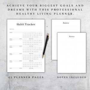 Healthy Living Planner Printable | Healthy Lifestyle Tracker | Fitness ...