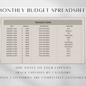 Google Sheets Budget Template Monthly Budget Spreadsheet Minimalist ...