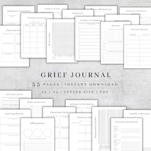 Printable Grief Journal | Healing Worksheet | Bereavement Journal ...