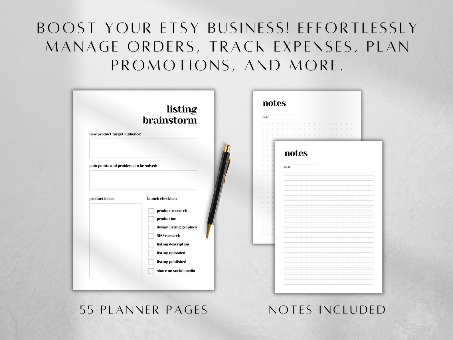 Online Shop Planner Template Bundle | Canva Business Planner | Online ...